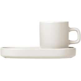 Blomus Espressotasse &quot;PILAR&quot;, &Oslash; 5cm x 6cm, 50ml, 4 Stk., beige, Trinkgef&auml;&szlig;e, 2 Tassen, 2 Untertassen