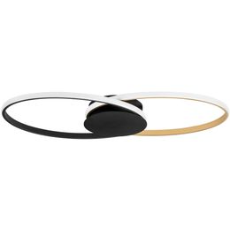 NOVA LUCE Deckenleuchte "AVEO", 2, H: 32,5cm, 1 Stk.schwarz, gold, Wohnzimmer, Leuchten