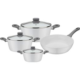 GSW Topf-Set "Fiona", 2,3 l, weiß, Töpfe, weiß mit Softtouch-Griff kratzfeste ILAG CERAMICVeredelung, Induktion