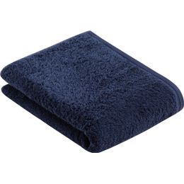 Badetuch Vossen, B:67cm L:140cm, blau, Webfrottier, Obermaterial: 100% Baumwolle, Handt&uuml;cher, "Vegan Life", 100% vegan