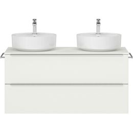 Waschtisch-Set Nobilia, B:120,3cm H:74,2cm T:48,5cm, wei&szlig;, Kastenm&ouml;bel-Sets, "Alvene", in vier Breiten