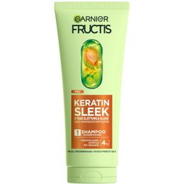 Garnier Haarshampoo "Garnier Fructis Keratin Sleek Shampoo", 1.200ml, transparent, Haarpflegemittel, Für trockenes, zu Frizz neigendes Haar, glättet