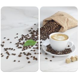 Maximex Herd-Abdeckplatte "Universal Modell CAF&Eacute; AROMATICA", B/H/L: 30cm x 5,5cm, 2 Stk., bunt, Herdabdeckplatten, f&uuml;r Induktions-, Glaskeramik-,