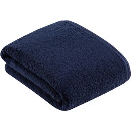 Badetuch Vossen, B:100cm L:150cm, blau, Webfrottier, Obermaterial: 100% Baumwolle, Handt&uuml;cher, "Vegan Life", 100% vegan