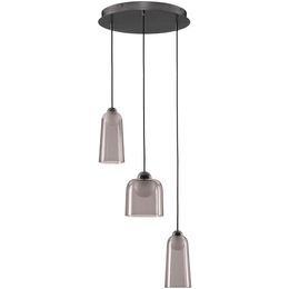 NOVA LUCE Pendelleuchte "DIONE", 3, Ø 35cm H: 200cm, 1 Stk.schwarz, Esszimmer, Leuchten