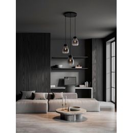 NOVA LUCE Pendelleuchte "BLACU", 3, H: 120cm, 1 Stk., grau, Esszimmer, Leuchten