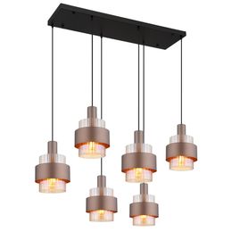 Globo LIGHTING Hängeleuchte "MILLEY", schwarz, 1 Stk., Leuchten, Hängelampe/Pendelleuchte/Esszimmer/Wohnzimmer/Esstisch