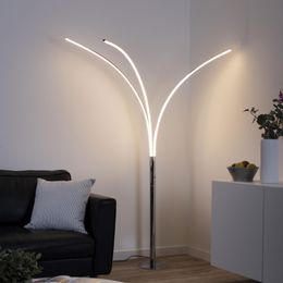 JUST LIGHT LED Stehlampe "MAJA", 3, H: 215cm, 1 Stk., silber, Wohnzimmer, Leuchten