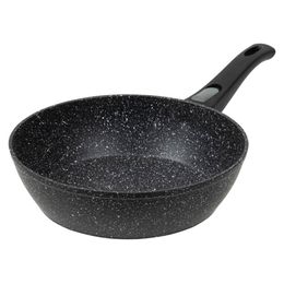 Bratpfanne "Leo, Wokpfanne mit vierschichtiger Marmor-Antihaftbeschichtung", &Oslash; 26cm + H&ouml;he 7,1cm, schwarz, RESTO KITCHENWARE, Pfannen, mit einem