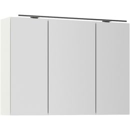 Spiegelschrank Nobilia, B:100cm H:72cm T:21cm, wei&szlig;, Badezimmer, Schr&auml;nke, "Prina", in Breiten 60, 80, 100 und 120 cm, innenliegende Steckdose