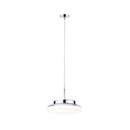 Paulmann LED Pendelleuchte "Selection Bathroom Luena IP44 11,5W 3000K Chrom 230V Glas/Metall", 1, Ø 25cm H: 150cm, silber, Leuchten