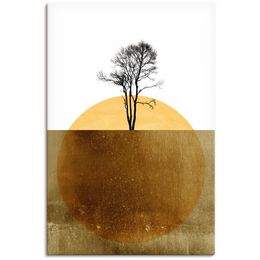 Wandbild Artland, B:60cm H:90cm, wei&szlig;, Wohnzimmer, Bilder, "Goldener Ozean", als Alubild, Outdoorbild, Leinwandbild, Poster in verschied. Gr&ouml;&szlig;en