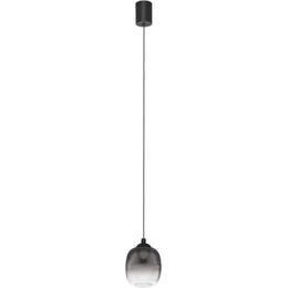 NOVA LUCE Pendelleuchte "KITA", 1, Ø 10cm H: 125cm, 1 Stk.schwarz, rauch, Esszimmer, Leuchten