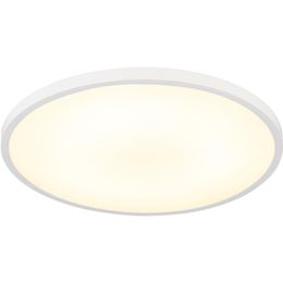 Globo LIGHTING Deckenleuchte "NIELSEN", &Oslash; 30cm H: 3,5cm, 1 Stk.wei&szlig; matt, Leuchten, Deckenlampe Wohnzimmer-Leuchte Schlafzimmer-Leuchte Flur K&uuml;che