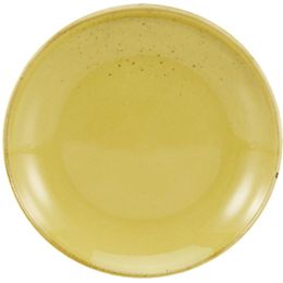 Creatable Dessertteller "Essteller NATURE COLLECTION", 21cm, gelb, Speiseteller, Teller Set f&uuml;r 6 Personen, &Oslash; 21 cm, Steinzeug