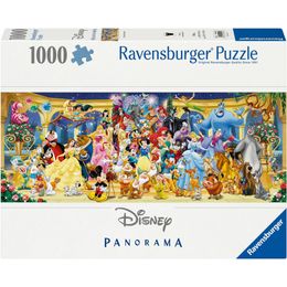 Ravensburger Kinder Puzzle "Disney Classics, Panorama, Disney Gruppenfoto", bunt, B:97cm H:38cm, Puzzles, Made in Germany