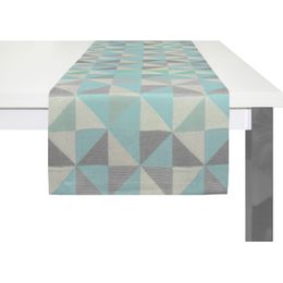 Tischl&auml;ufer Adam, B:50cm L:150cm, blau, Bio-Baumwolle, Tischdecken, "Bio Bel"