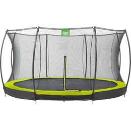 EXIT Kinder Gartentrampolin "Silhouette Ground", Ø 427cm, grün, Trampoline, mit Sicherheitsnetz