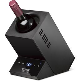CASO GERMANY CASO Elektrischer Weinkühler "614 Caso Design WineCase One black", B:13,5cm H:24,5cm T:28,5cm, schwarz, Eiskübel, Temperatur elektronisch