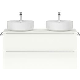 Waschtisch-Set Nobilia, B:120,3cm H:74,2cm T:48,5cm, wei&szlig;, Kastenm&ouml;bel-Sets, "Alvene", Hochglanz Front, in vier Breiten
