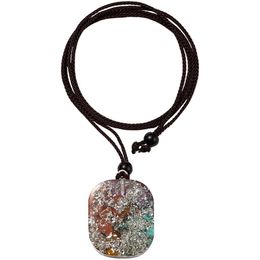 Firetti Damen Kette mit Anh&auml;nger "Schmuck Geschenk Halsschmuck Halskette Chakra", Acryl Nylon, L: 72 B: 3mm, bunt, Acryl, Nylon, B:3mm, Halsketten,