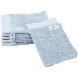 Waschhandschuh Tom Tailor HOME, B:16cm L:21cm, blau, Frottier, Frottier, Handt&uuml;cher, "Waschhandschuh COLOR BATH"