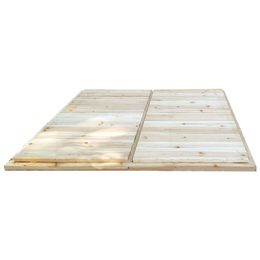 EXIT Kinder Gartenhaus-Fu&szlig;boden, B/H/T: 58cm x 1cm x 121cm, beige, Holz, B:58cm H:1cm T:121cm, Gartenhaus-Fu&szlig;b&ouml;den, f&uuml;r Spielhaus &raquo;Loft 100&laquo;