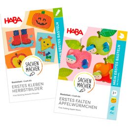 Haba Kinder Kreativset "2er Bastelsets Erstes Basteln Herbst"bunt, Kreativsets
