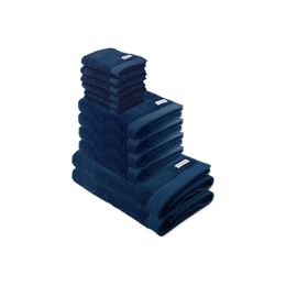Handtuch Tom Tailor, B:50cm, blau, Obermaterial: 100% Baumwolle CO., Handt&uuml;cher, "Handtuch Color Bath 12er Pack"