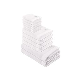 Handtuch Tom Tailor, B:50cm, wei&szlig;, Obermaterial: 100% Baumwolle CO., Handt&uuml;cher, "Handtuch Color Bath 12er Pack"