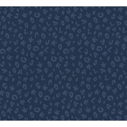 Vliestapete "Leopard", B/L: 0,53mm x 10,05mm, Rollen:, blau, ARCHITECTS PAPER, Wohnzimmer, Tapeten, Ausgefallene Tapete Karl Lagerfeld Designer