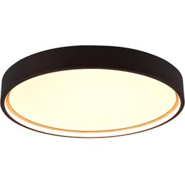 Trio LEUCHTEN LED Deckenleuchte "DOHA, Deckenlampe 29W 3260 Lumen Lichtfarbe einstellbar 2300-4000K", 1, Ø 45cm H: 5,5cm, 1 Stk., schwarz-weiß,