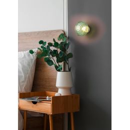 LED Wandleuchte "EARL, runde Akku Wandlampe mit Touchdimmer, USB-Anschluss &Oslash; 15,5cm", 1, &Oslash; 15,5cm, 1 Stk.gr&uuml;n, REALITY LEUCHTEN, Leuchten, Akku