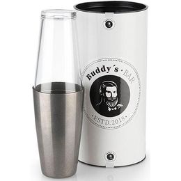 BUDDY'S Cocktail-Set "Buddy ́s Bar - Boston", H/L/T: 30cm, silber, Cocktail-Sets, Shaker-Set: 1 Edelstahlbecher, 1 Glas