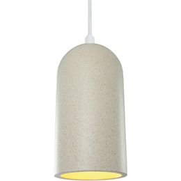 Paco Home Pendelleuchte "ALTONA", 1, &Oslash; 10cm, beige, Esszimmer, Leuchten, LED, E27, Lampe F&uuml;r Wohnzimmer Esszimmer K&uuml;che, H&ouml;henverstellbar