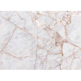 Livingwalls LIVING WALLS Fototapete "Designwalls Gray Light Marble", B/L: 3,5mm x 2,55mm, grau, Tapeten, Vlies, Wand, Schr&auml;ge, Decke