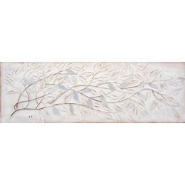 &Ouml;lgem&auml;lde B&Ouml;NNINGHOFF, B:120cm H:40cm T:2,1cm, beige, Canvas, Holz, Bilder, "Zweige", jedes Bild ein Unikat, BxH: 120x40 cm