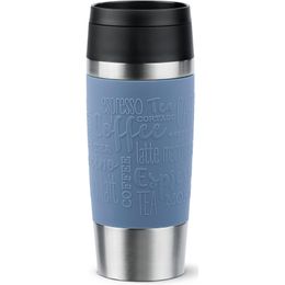 Emsa Thermobecher "Travel Mug Classic, mit 360-Trinköffnung, auslaufsicher, rutschfest", Ø 8,2cm x 20,4cm, 360ml, blau, Trinkgefäße, 4h heiß, 8h kalt