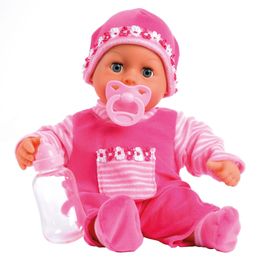 BAYER Baby Babypuppe "First Words Baby, pink", pink, Puppen, mit Schlafaugen und Babygeräuschen