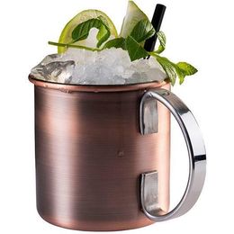 APS Becher "Moscow Mule", Ø 9cm x 9cm, 450ml, 4 Stk., braun, Trinkgefäße, 450 ml, Becher-Set im Antik-Kupfer Look, 4-teilig