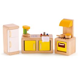 HAPE Jungen Puppenhausmöbel "Küche", bunt, Holz, Stoff, Puppenmöbel