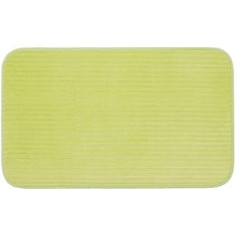 G&ouml;zze Badematte G&Ouml;ZZE, H:7mm, gr&uuml;n, Polyester, Badematten, "Berlin", Badteppich, Uni Farben, Cord Optik, waschbar