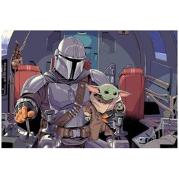 Komar Bild "Mandalorian The Child Cockpit", B/H/T: 70cm x 50cm, Bild Disney Star Wars, 1 Stk., bunt, Wohnzimmer, Bilder, Wandbild zur Dekoration im