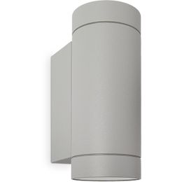 Paco Home Wandleuchte "LUDOWA", 2, H: 16,4cm, silber, Terrasse, Leuchten, Up & Down In & Outdoor Aussenleuchte Garten GU10 Aluminium IP54