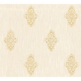Textiltapete "Luxury wallpaper", B/L: 0,53m x 10,05m, Rollen: 1, gold, ARCHITECTS PAPER, Tapeten, Textil Tapete Barock Metallic Effekt Tapeten