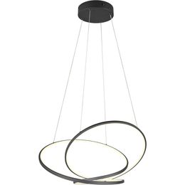 Trio LEUCHTEN LED Pendelleuchte "DARVIN, LED H&auml;ngelampe 52W 6700 Lumen, dimmbar, Lichtfarbe einstellbar", 1, H: 150cm, 1 Stk., schwarz, Leuchten, CCT
