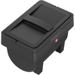 Hailo Biom&uuml;lleimer "&Ouml;KOMINI S", B/H/T: 15cm x 16cm x 24cm, 4,1 l, schwarz, K&uuml;che, M&uuml;lleimer, Kunststoff, abnehmbarer Deckel, 4,1 Liter