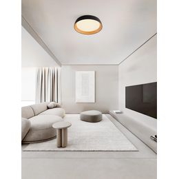 NOVA LUCE Deckenleuchte "SIGI", 1, &Oslash; 60cm H: 12cm, 1 Stk., schwarz, Wohnzimmer, Leuchten