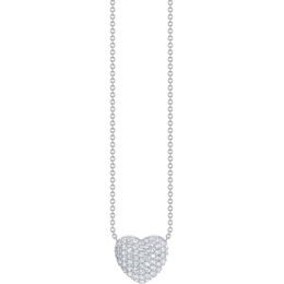 Thomas Sabo Damen Herzkette "Schmuck Silber 925 Halskette mit Anhänger in Herzform", 45, Silber 925 (recycelt), L: 45 B: 1mm, silber, Silber 925