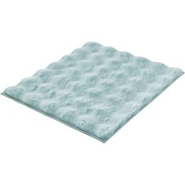 Badematte Kleine Wolke, H:28mm, grün, Polyester, Badematten, "Cloud", Badteppich, Uni Farben, Hoch-Tief Effekt, besonders weich